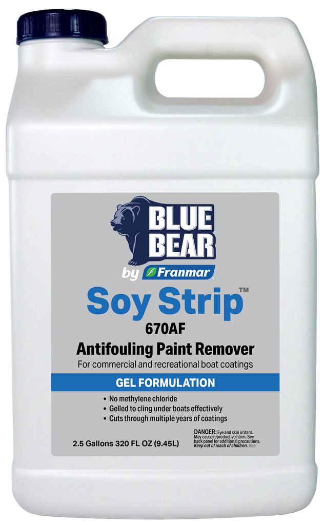 BLUE BEAR® 670AF: Soy Strip™ Antifouling Paint Remover – Franmar, Inc